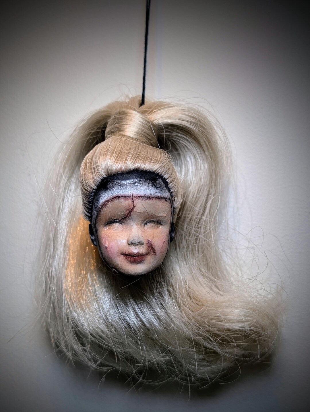 Creepy Hanging Head, Goth, Spooky Head, Doll Head - Etsy