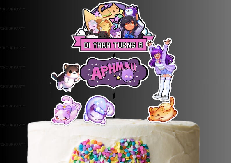 Personalised Printable Aphmau Cake Topper, Aphmau Centerpiece, Aphmau ...