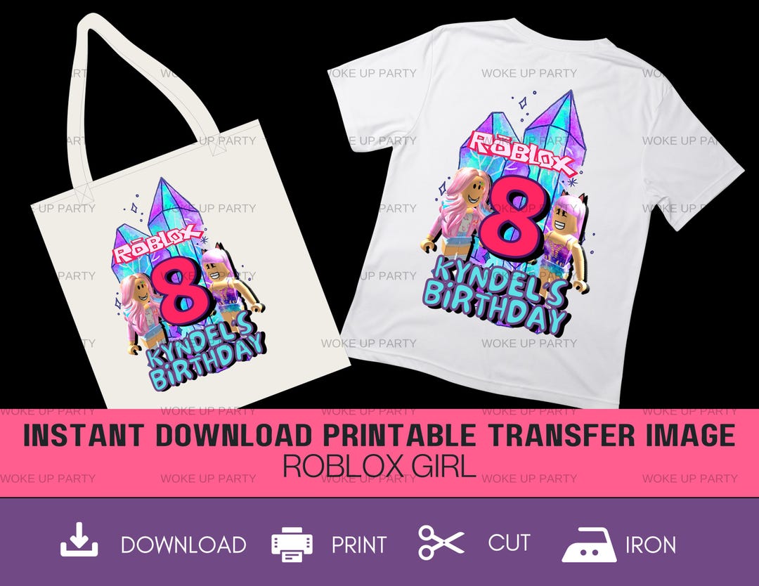 Printable Roblox T-shirt Iron on Transfer, Roblox Life T-shirt, Roblox ...