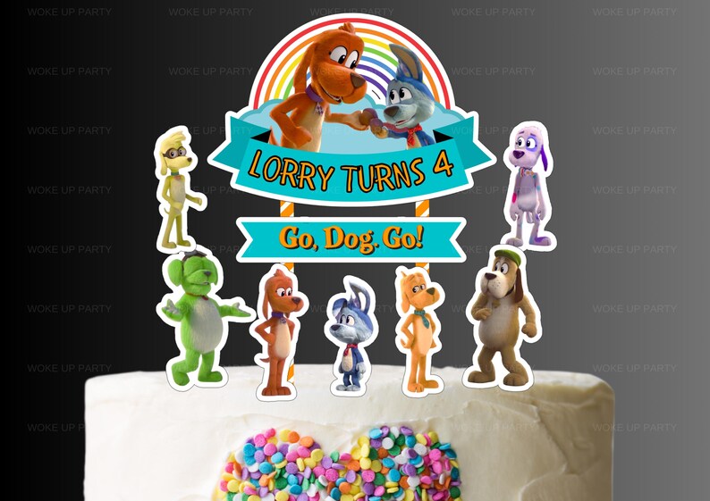 Personalised Printable Go Dog Go Cake Topper, Go Dog Go Centerpiece, Go ...