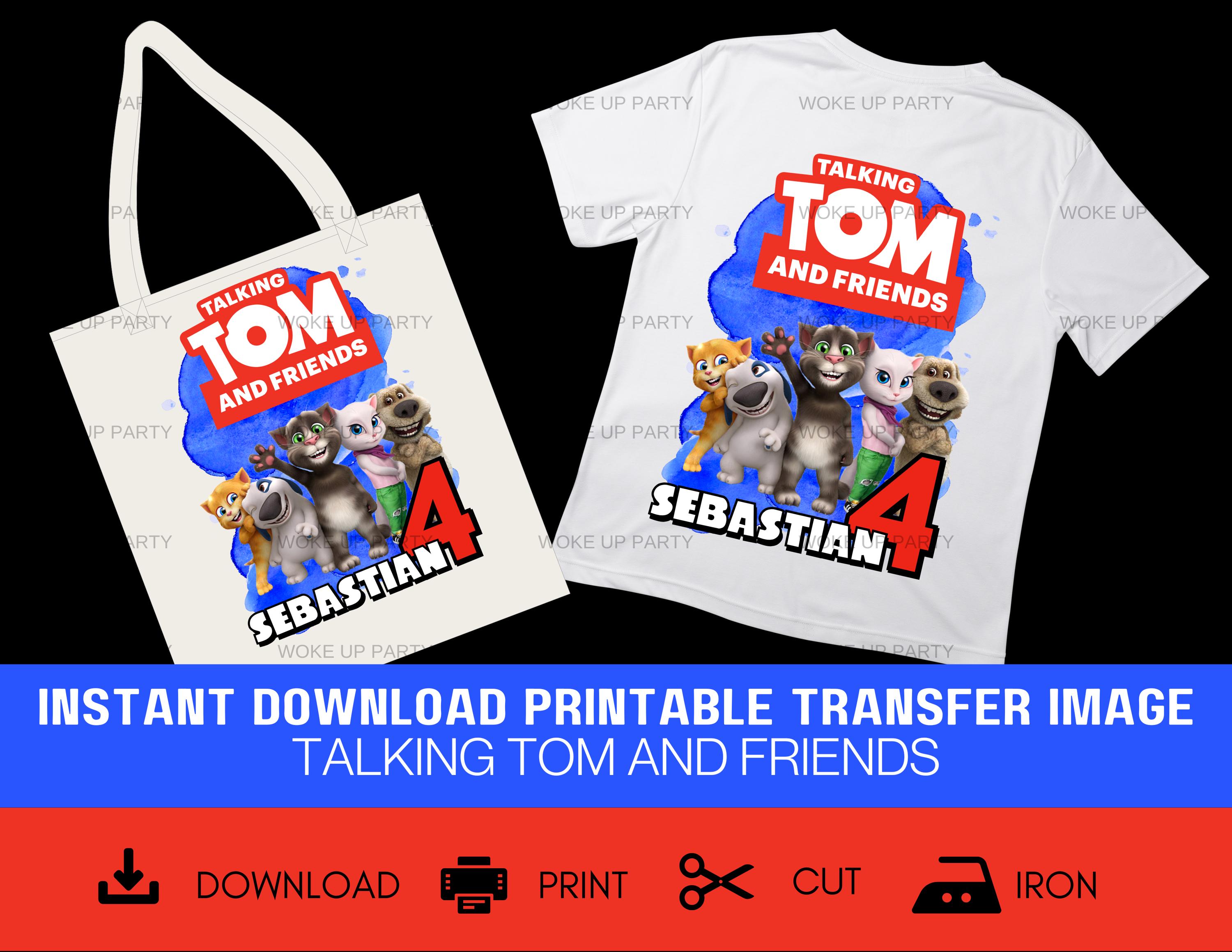 Printable Talking Tom T-shirt Iron on Transfer, Talking Tom Life T ...