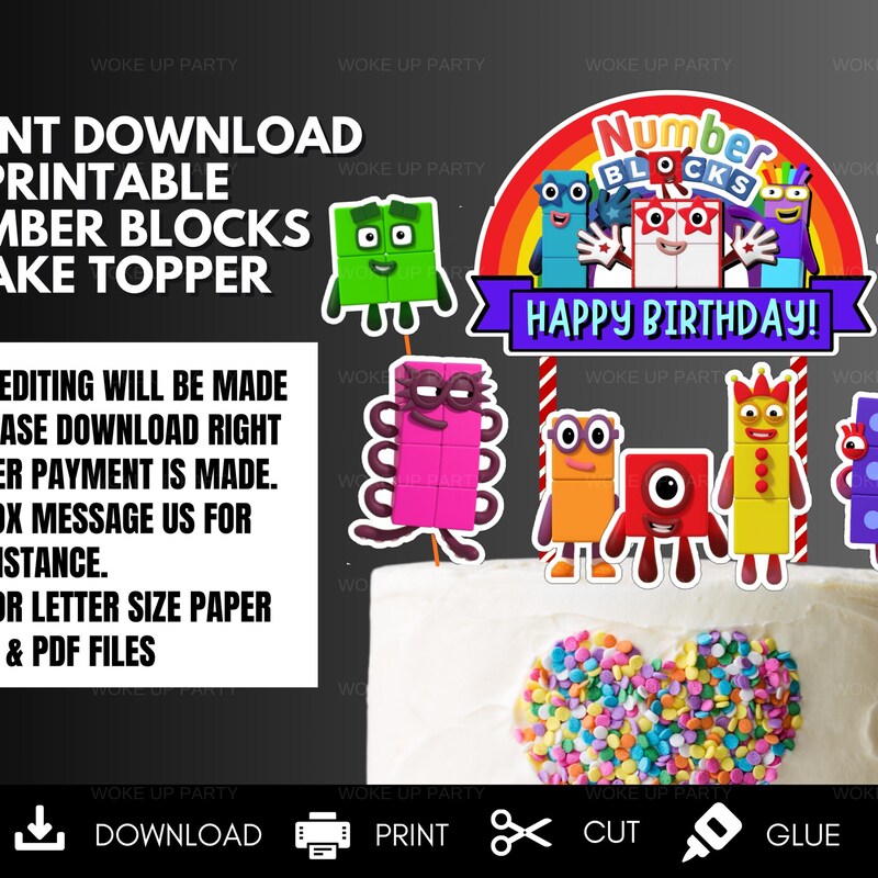 Number Blocks Stickers - Etsy