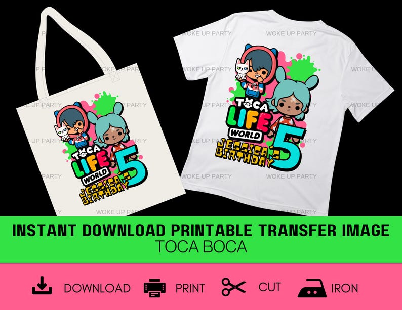Printable Toca Life T-shirt Iron on Transfer, Toca Life Life T-shirt ...