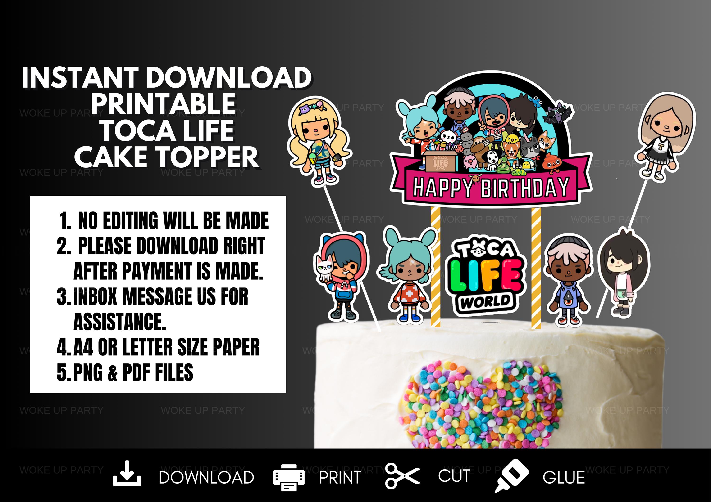 Printable Toca Life Cake Topper, Toca Life Centerpiece, Toca Life ...