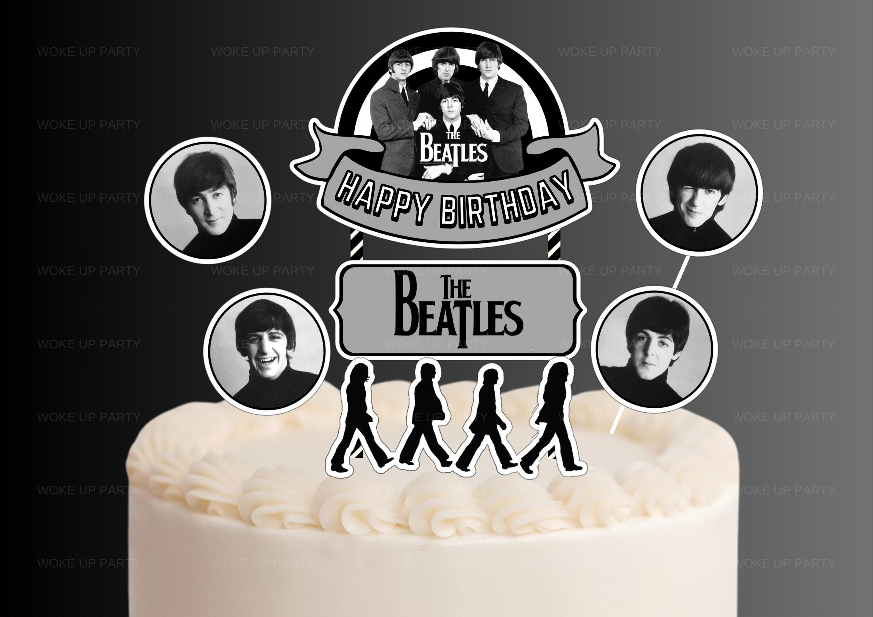 Printable the Beatles Cake Topper, the Beatles Centerpiece, the Beatles ...
