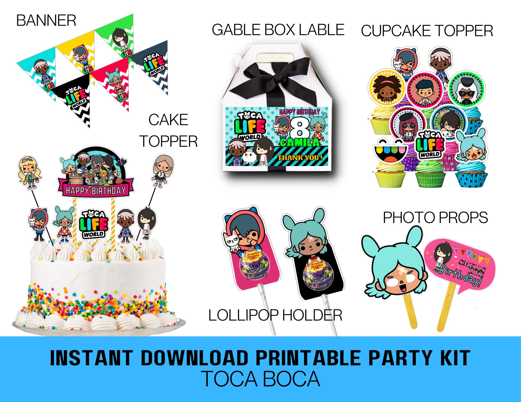 Printable Toca Life Party Set, Toca Life Cake Topper, Toca Life Banner ...