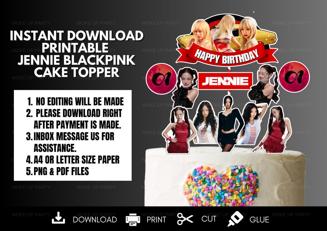 Printable Rose Blackpink Cake Topper, Rose Blackpink Centerpiece, Rose ...