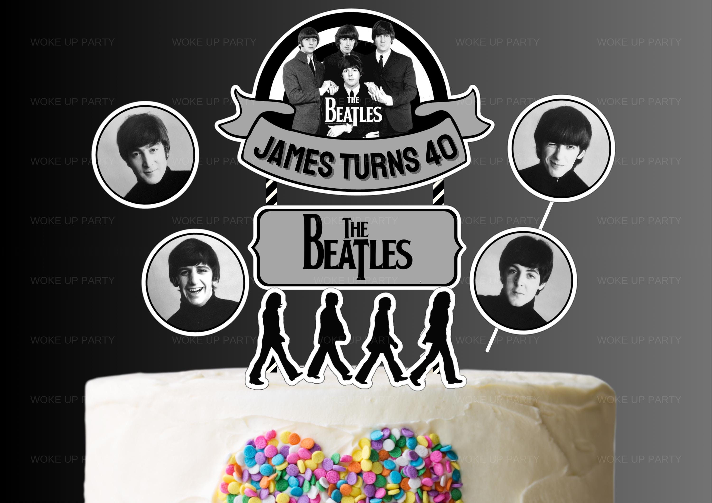 Personalised Printable the Beatles Cake Topper, the Beatles Centerpiece ...