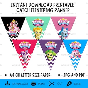 Printable Catch Teenieping Happy Birthday Banner,catch Teenieping Flag ...