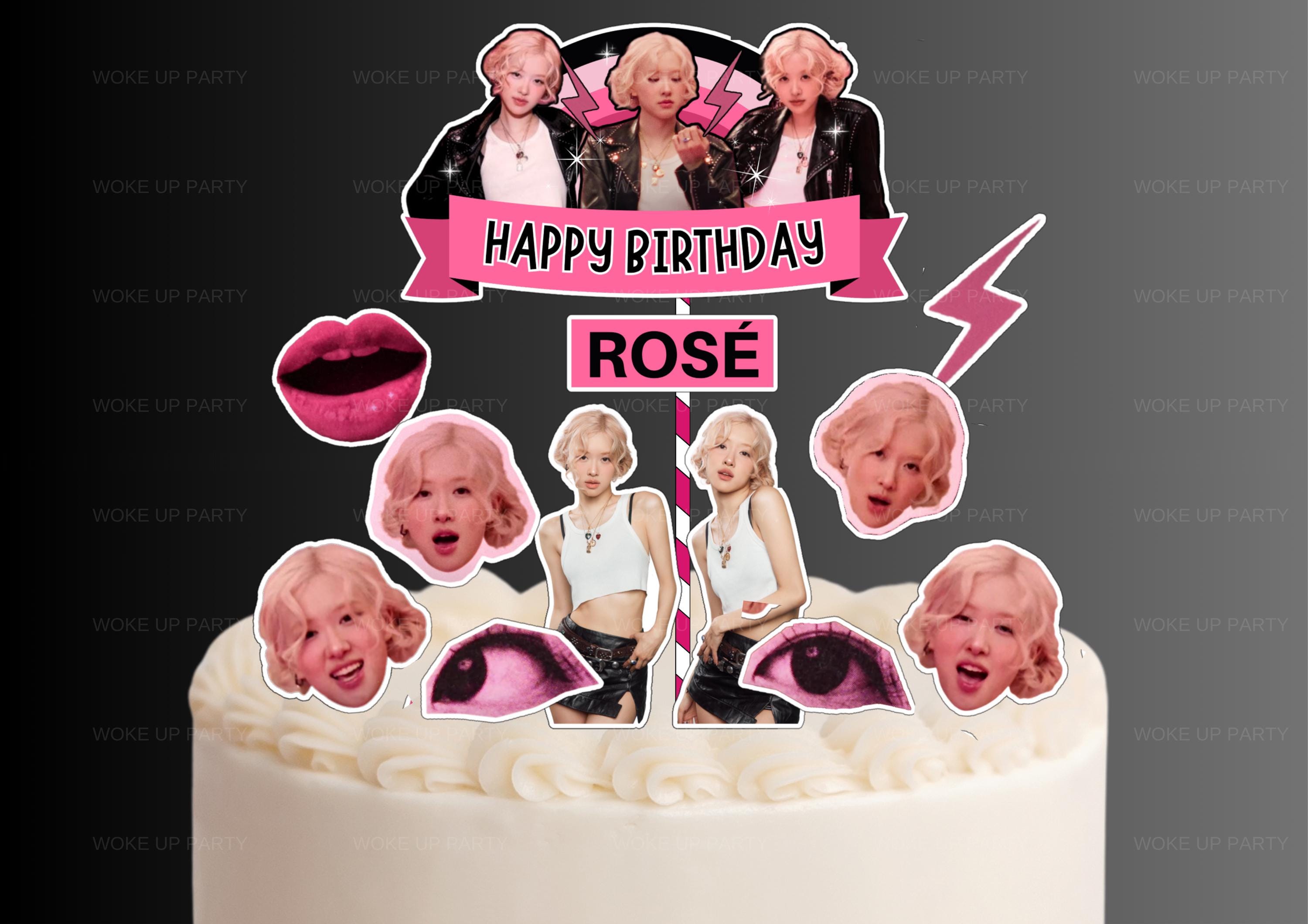 Printable Rose Blackpink Cake Topper, Rose Blackpink Centerpiece, Rose ...
