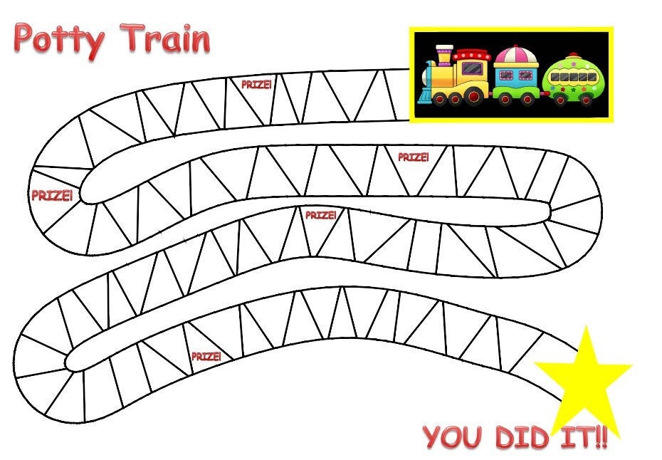 Potty Training Chart Printable - "all Aboard the Potty Train!"; Chart ...