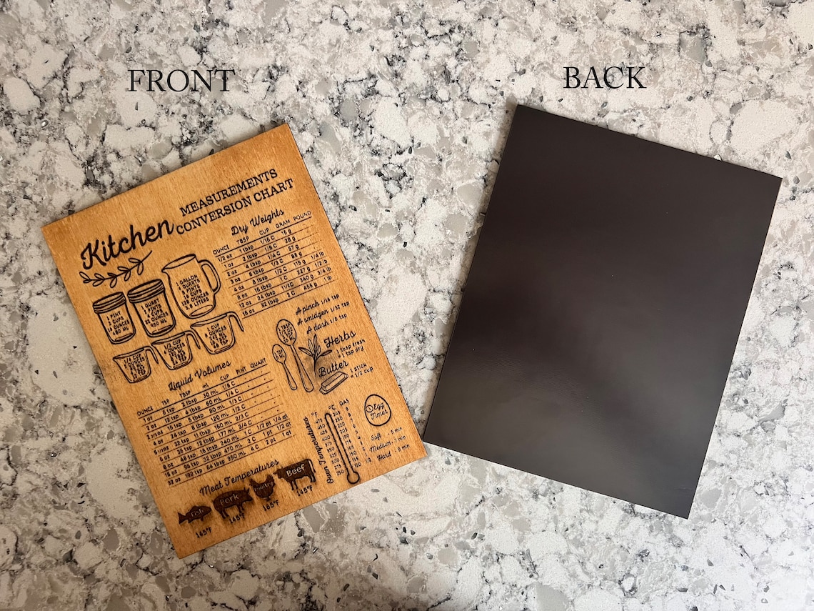 Kitchen Conversion Chart Magnet for Refrigerator Kitchen Conversion ...