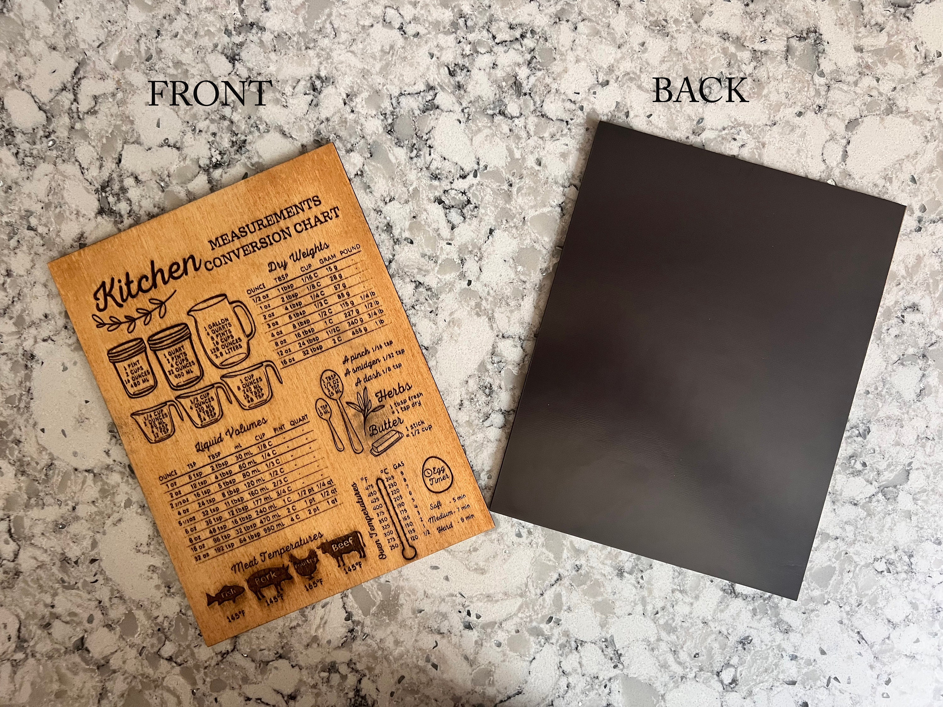 Kitchen Conversion Chart Magnet for Refrigerator Kitchen Conversion ...