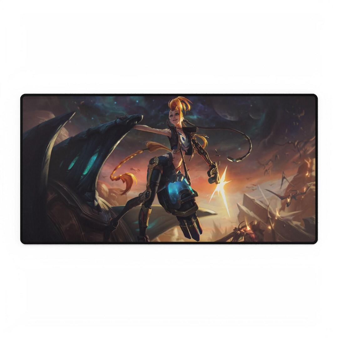 Arcane Desk Mat League of Legends Mouse Pad Nonslip Gaming Pad, Jinx ...