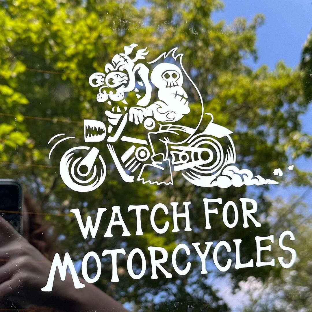 Watch for Motorcycles Bad Dog Vinyl Decal - Etsy