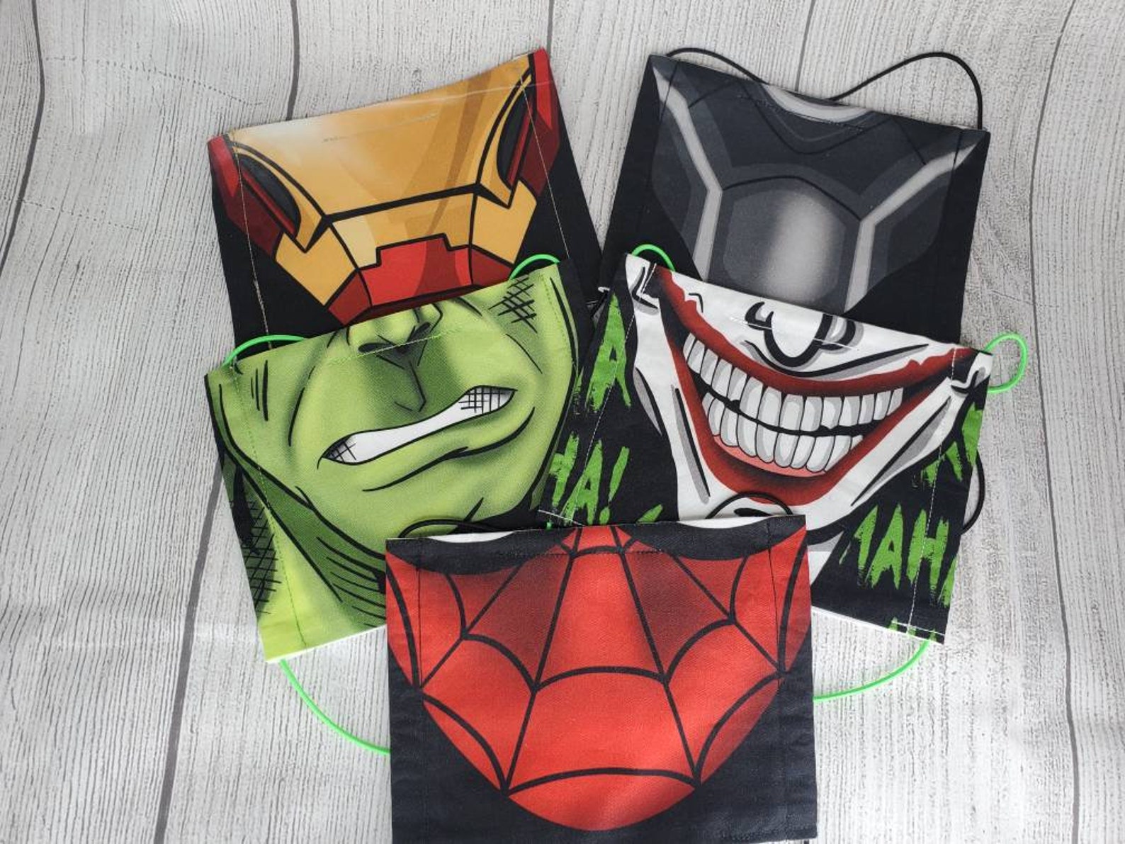 Comic Hero Villain Mask Face Masks Face covering mask | Etsy