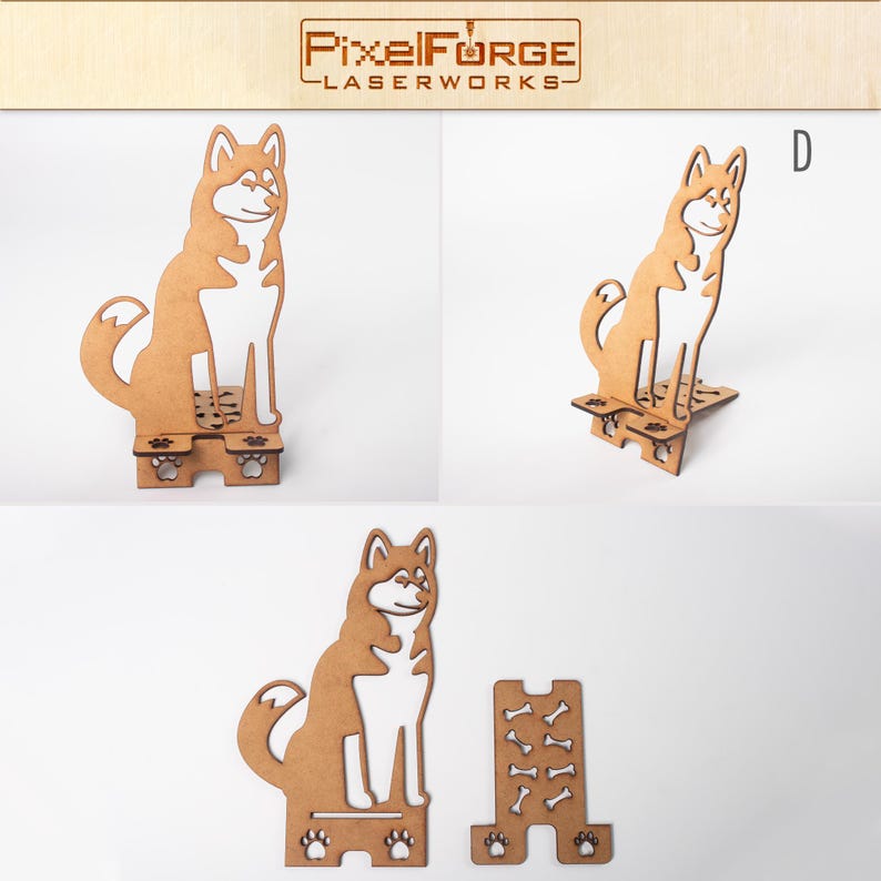 Laser Cut HDF Phone Stand | 2-piece Holder With Charging Slot - Etsy