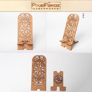 Laser Cut HDF Phone Stand | 2-piece Holder With Charging Slot - Etsy