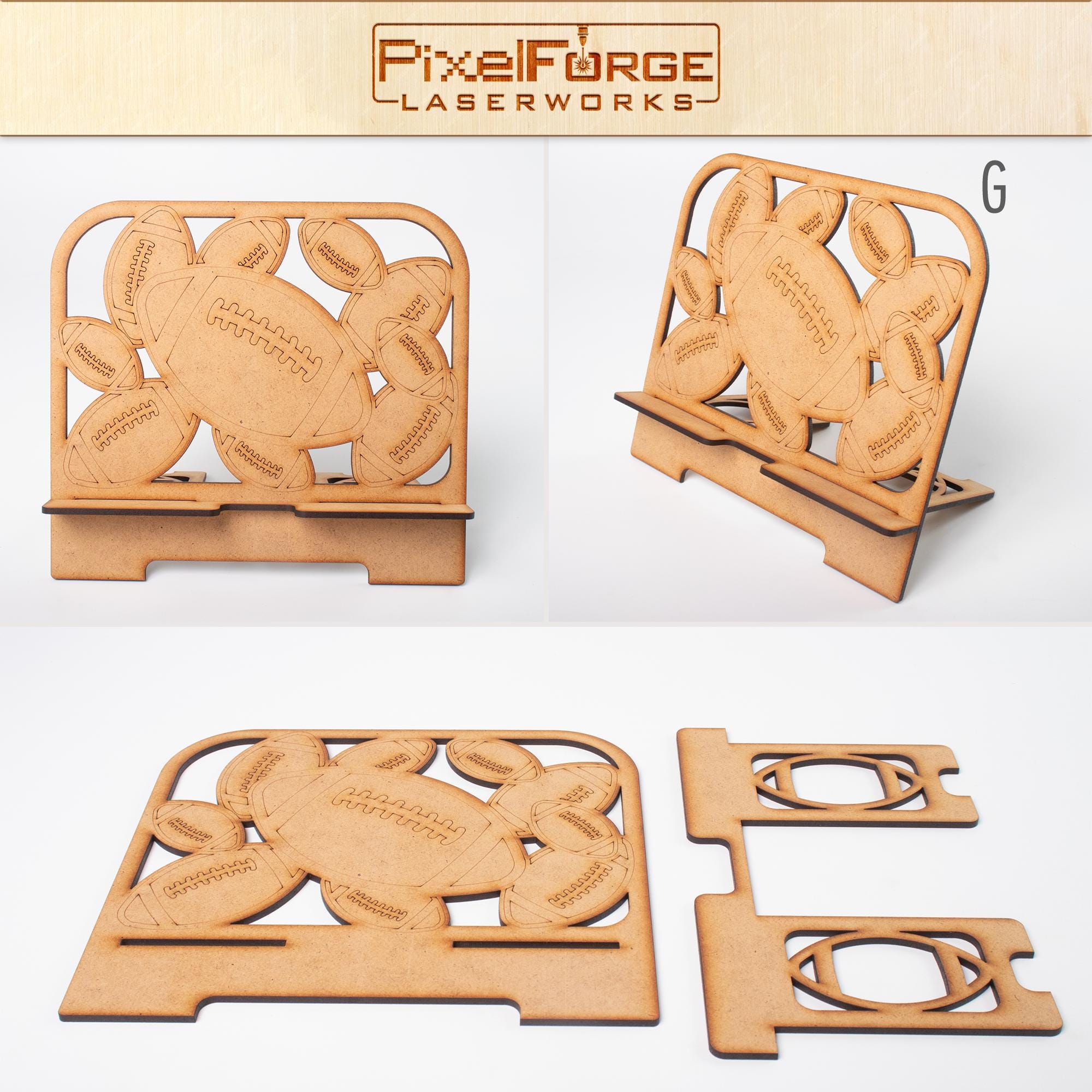 Laser Cut HDF Tablet Stand | 2-piece Holder With Charging Slot - Etsy