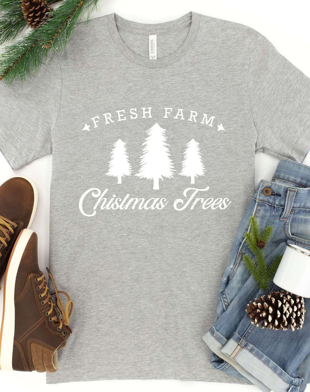 Christmas Tree Farm T-shirt Design SVG, PNG, JPEG Download | Farmhouse ...