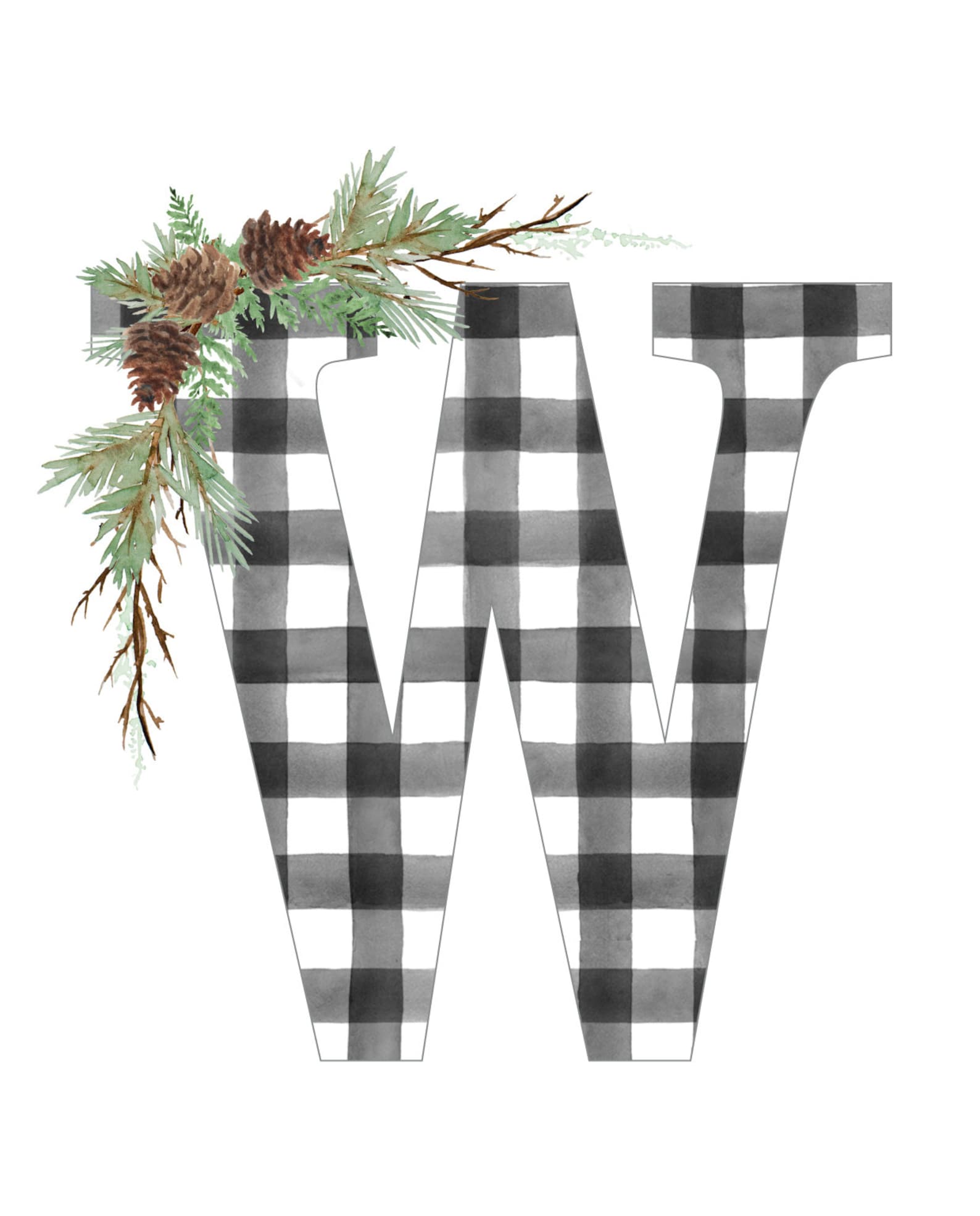 Buffalo Check Family Custom Sign File | PDF | Family Initial, Fall ...