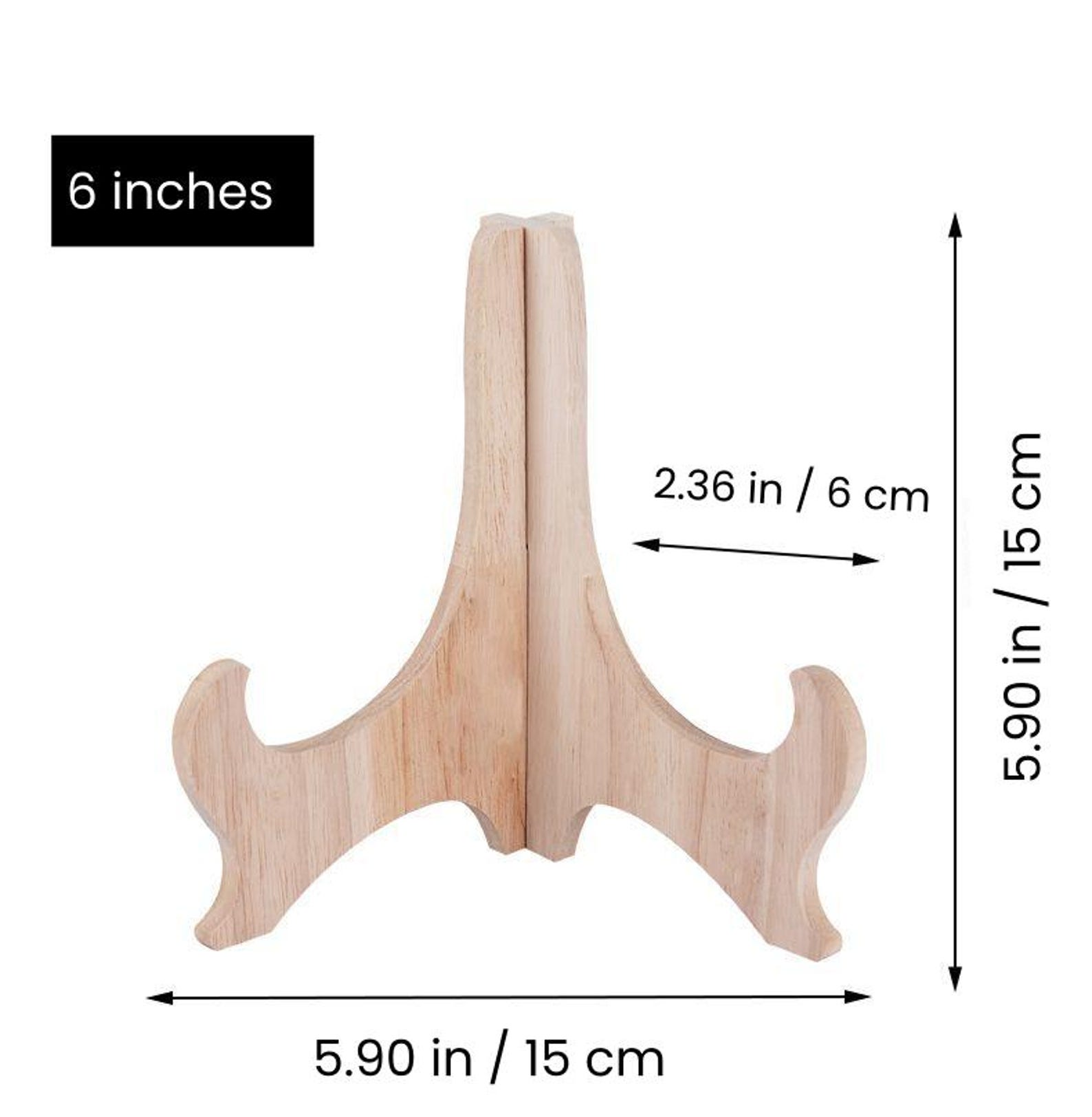 Solid Wood Display Stand: Chicken Wing Shape Plate Holder (5", 6", 7 ...