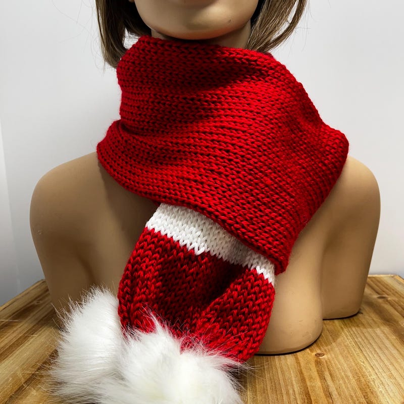 Santa Scarf - Etsy