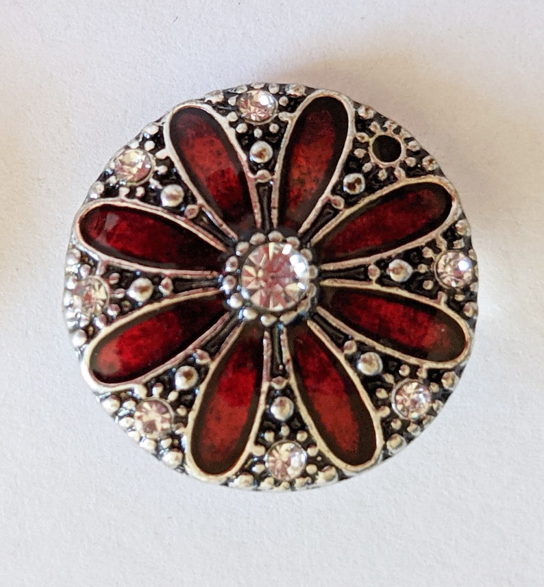 Dark Red Snap Charms: 18-20mm Snap Buttons - Etsy