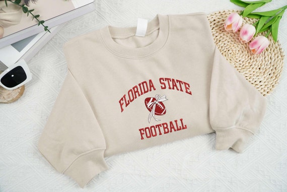 Embroidered Florida State Football Sweatshirt, FSU Fo… - Gem