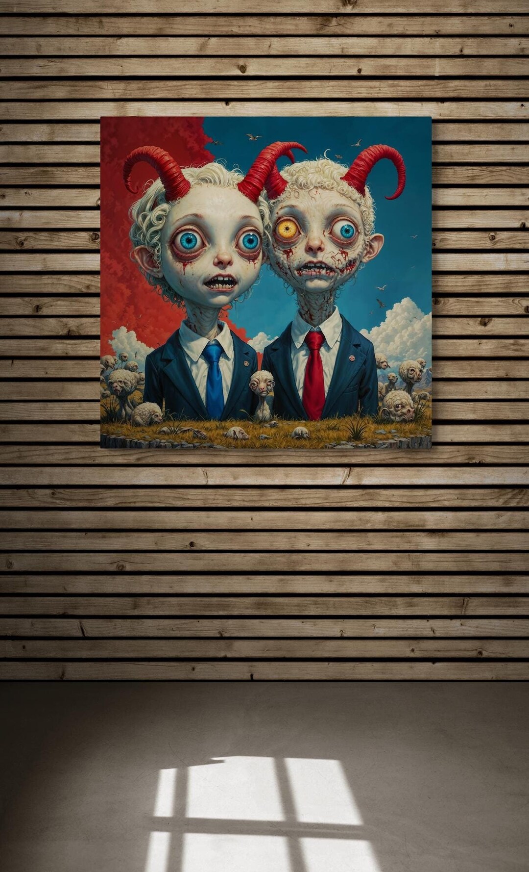 Sheeple digital File, Political Zombies Surrealism Art, Presidential ...