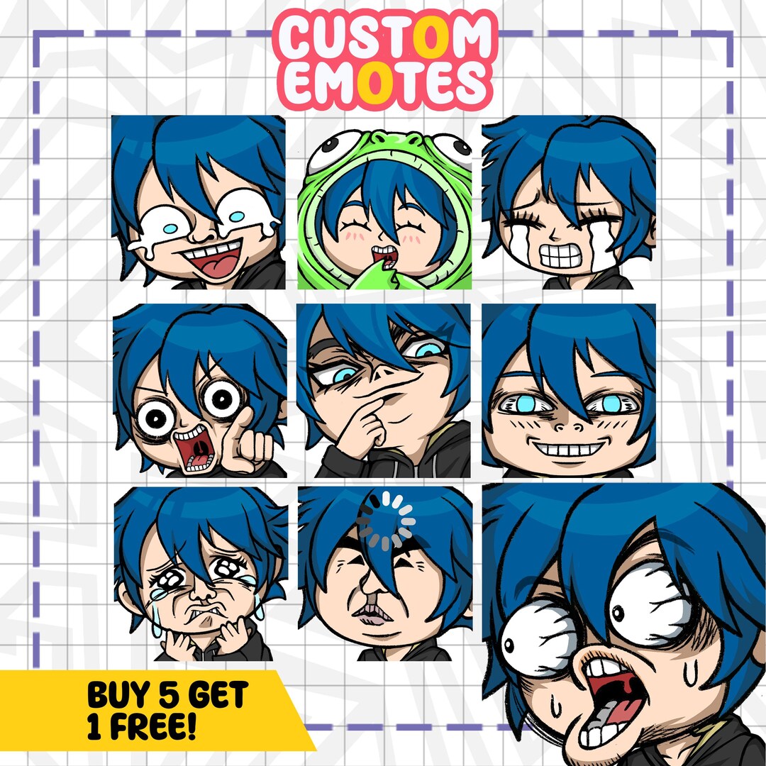 Custom Twitch Emotes, Personalized Character PNG Design for Streamer ...