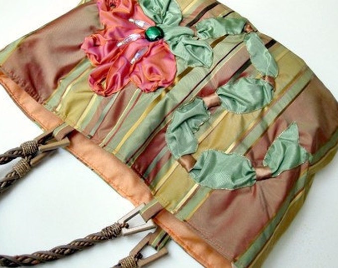 Handmade Silk Purse. Romantic / Vintage Inspired Modern Heirloom. Silk ...