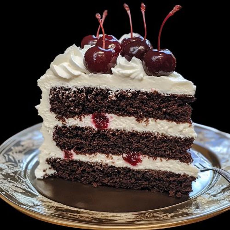 Black Forest Cake – Rich Chocolate & Cherry Torte Recipe | Digital Download | Printable Baking ...
