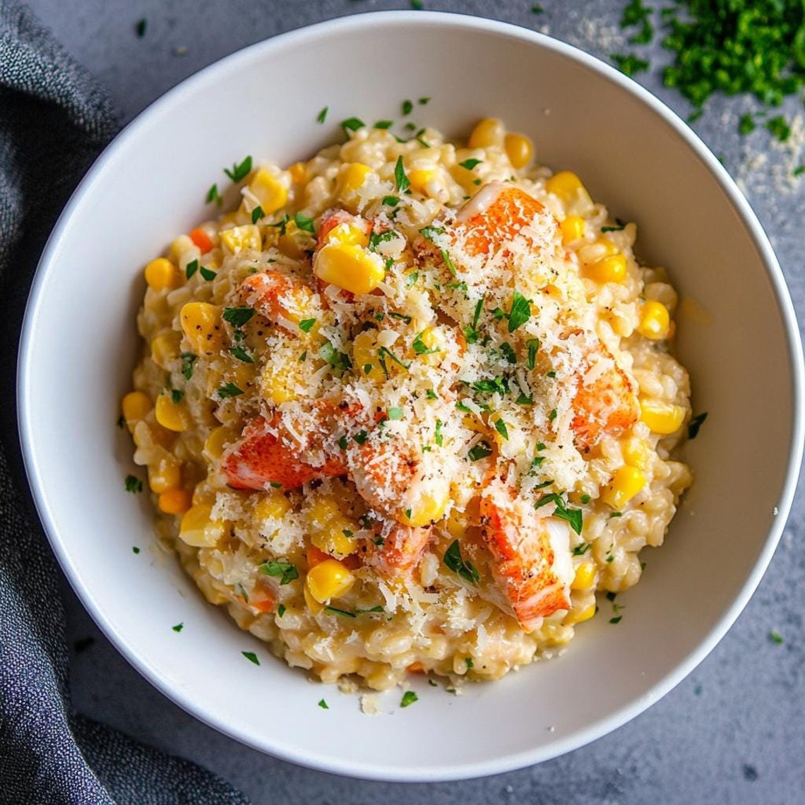 Lobster and Corn Risotto Digital Recipe Download, PDF Printable Recipes ...