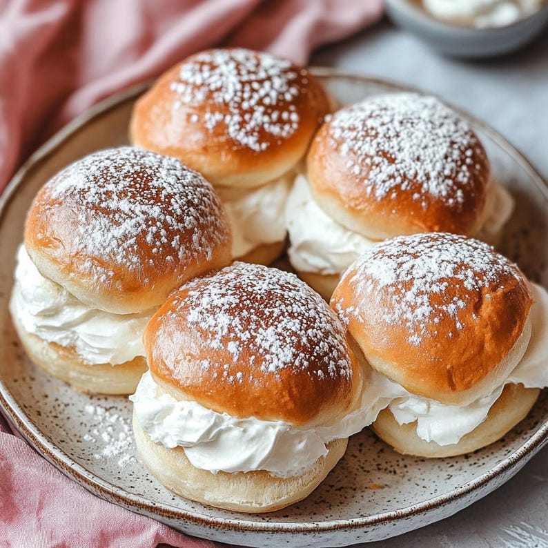 Best Cream Filled Milk Buns Digital Recipe, Printable PDF Recipes Bread ...