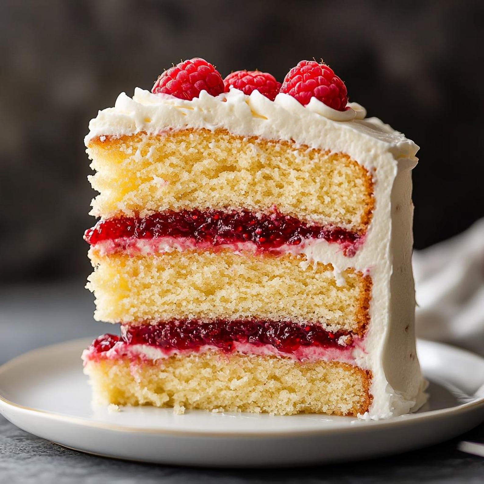 Royalty Cake Recipe – Vanilla Raspberry Layer Cake | Printable Recipe ...