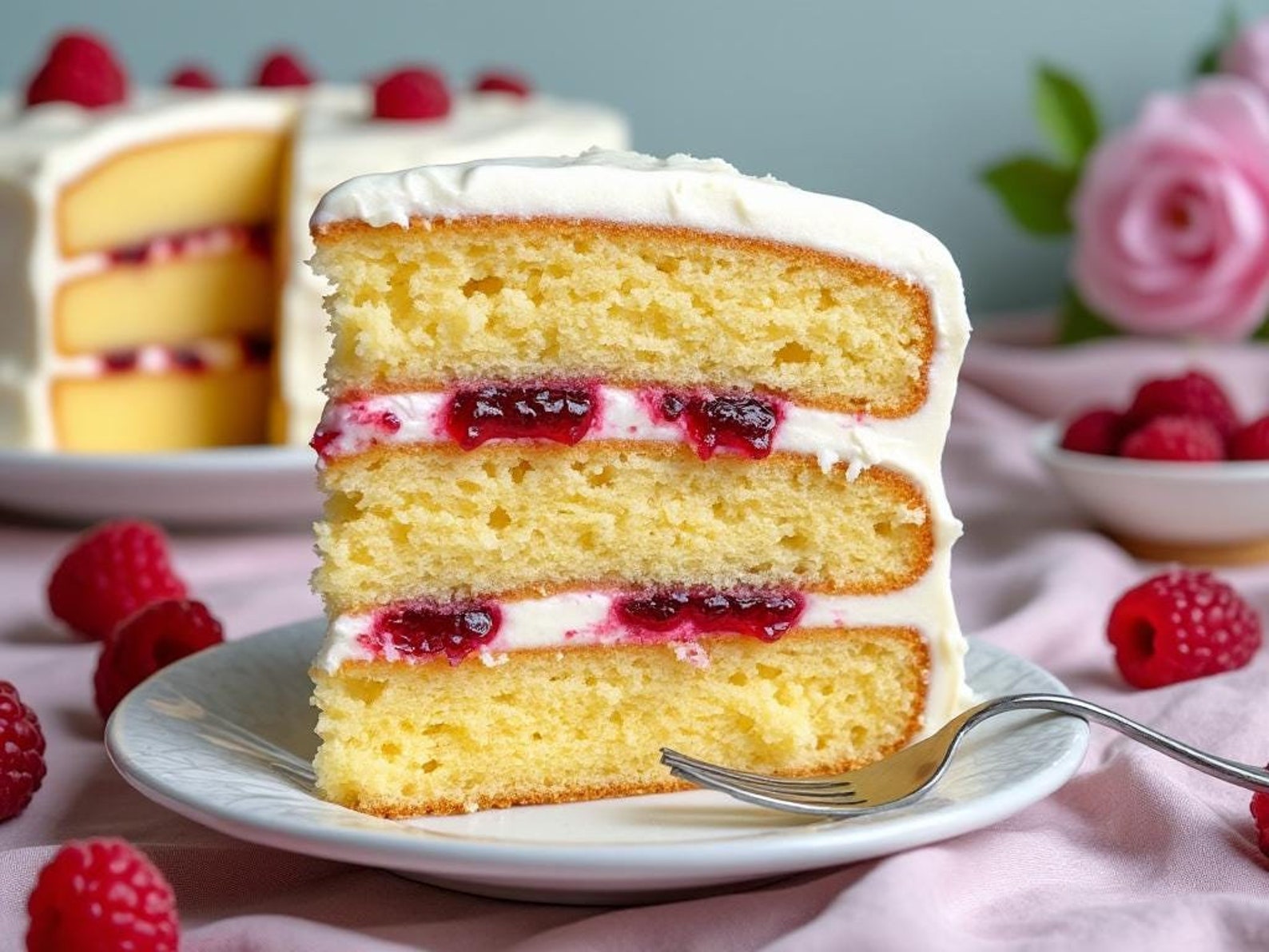 Royalty Cake Recipe – Vanilla Raspberry Layer Cake | Printable Recipe ...