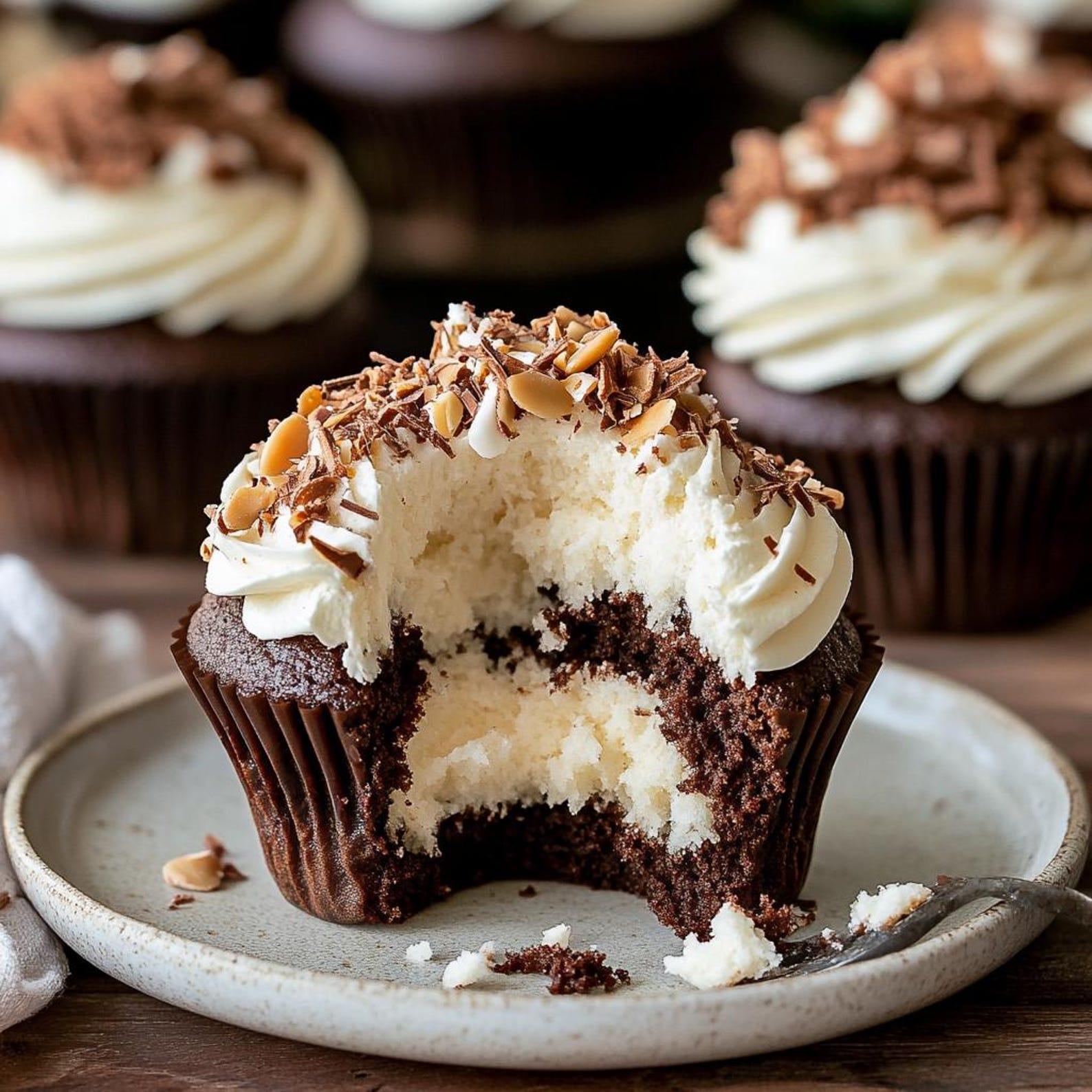 Almond Joy Cupcakes Recipe: Coconut Cream Filled Chocolate (printable ...