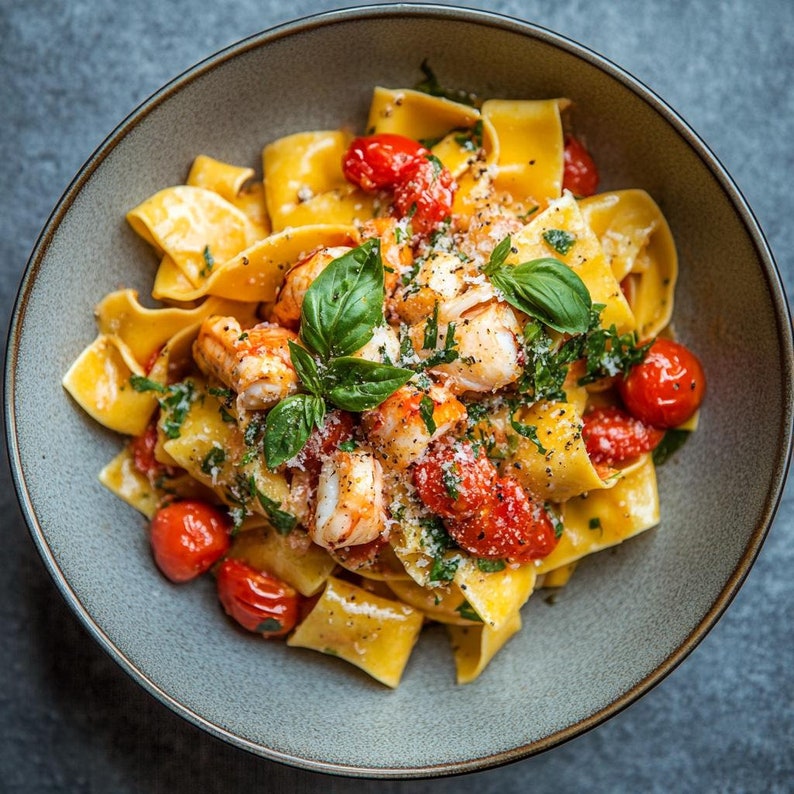 Pappardelle With Lobster and Cherry Tomatoes Pasta Digital Recipe ...