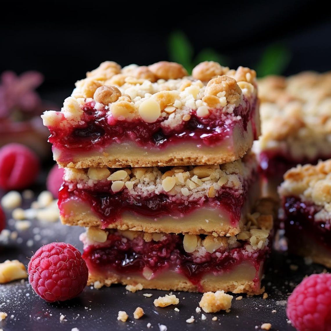 Raspberry Streusel Bar Cookie Recipe: Easy Fruit Dessert (digital ...