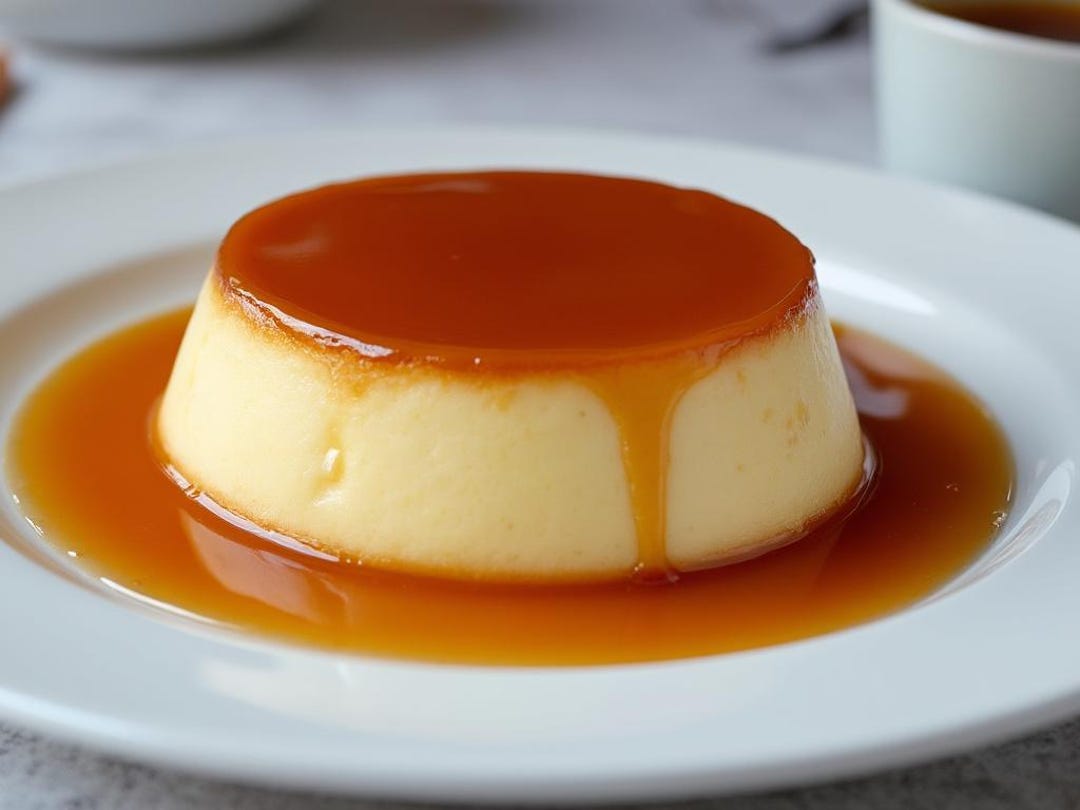 Coconut Cream Cheese Flan Recipe: Watercolor Printable PDF With ...