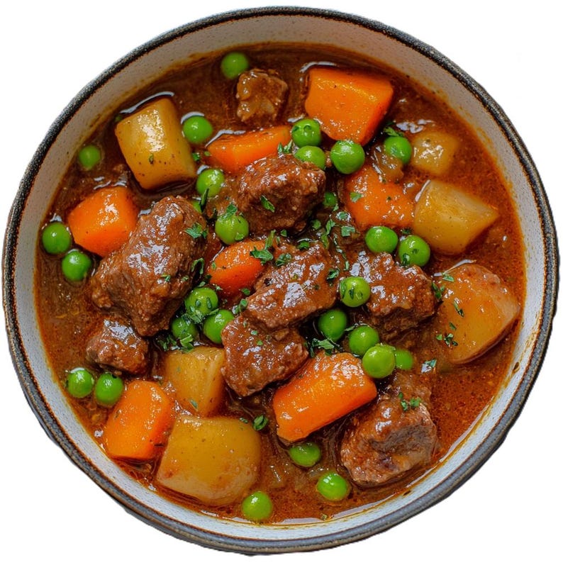Easy Beef Stew With Red Wine Digital Recipe Download, Beautiful Printable PDF Recipes for Quick ...