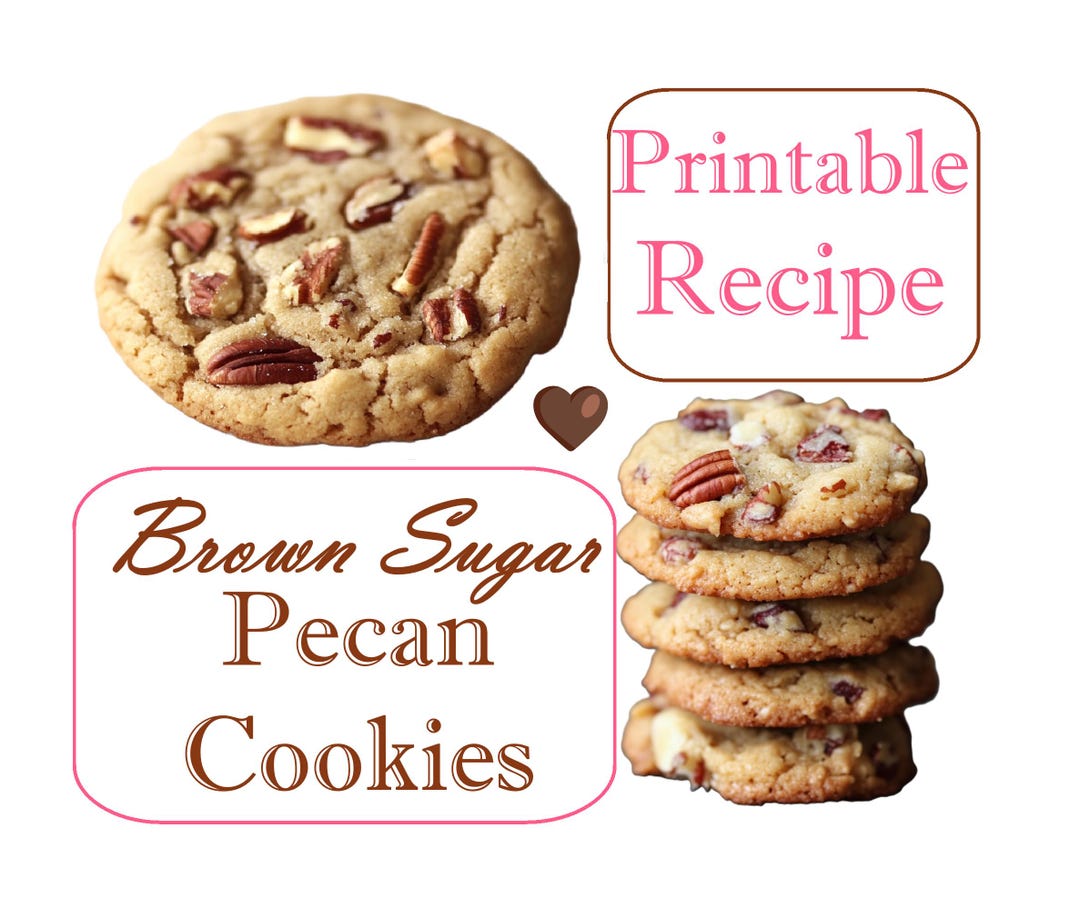 Chewy Brown Sugar Pecan Drop Cookies Recipe, Digital Download - Etsy