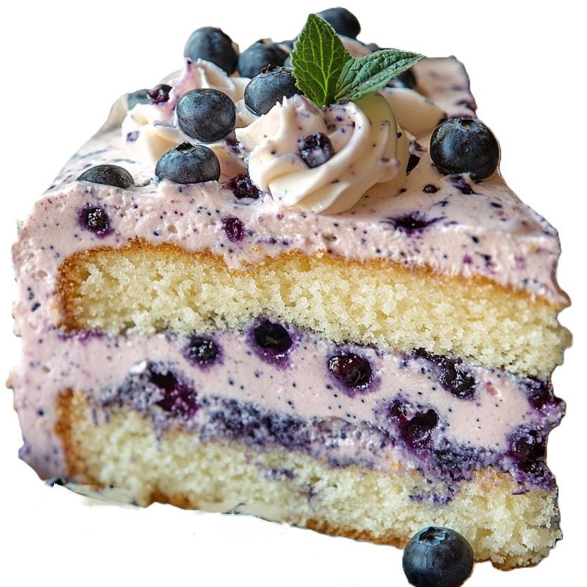 Blueberry Cream Cake Recipe – Easy Bakery-style Dessert | Printable PDF ...