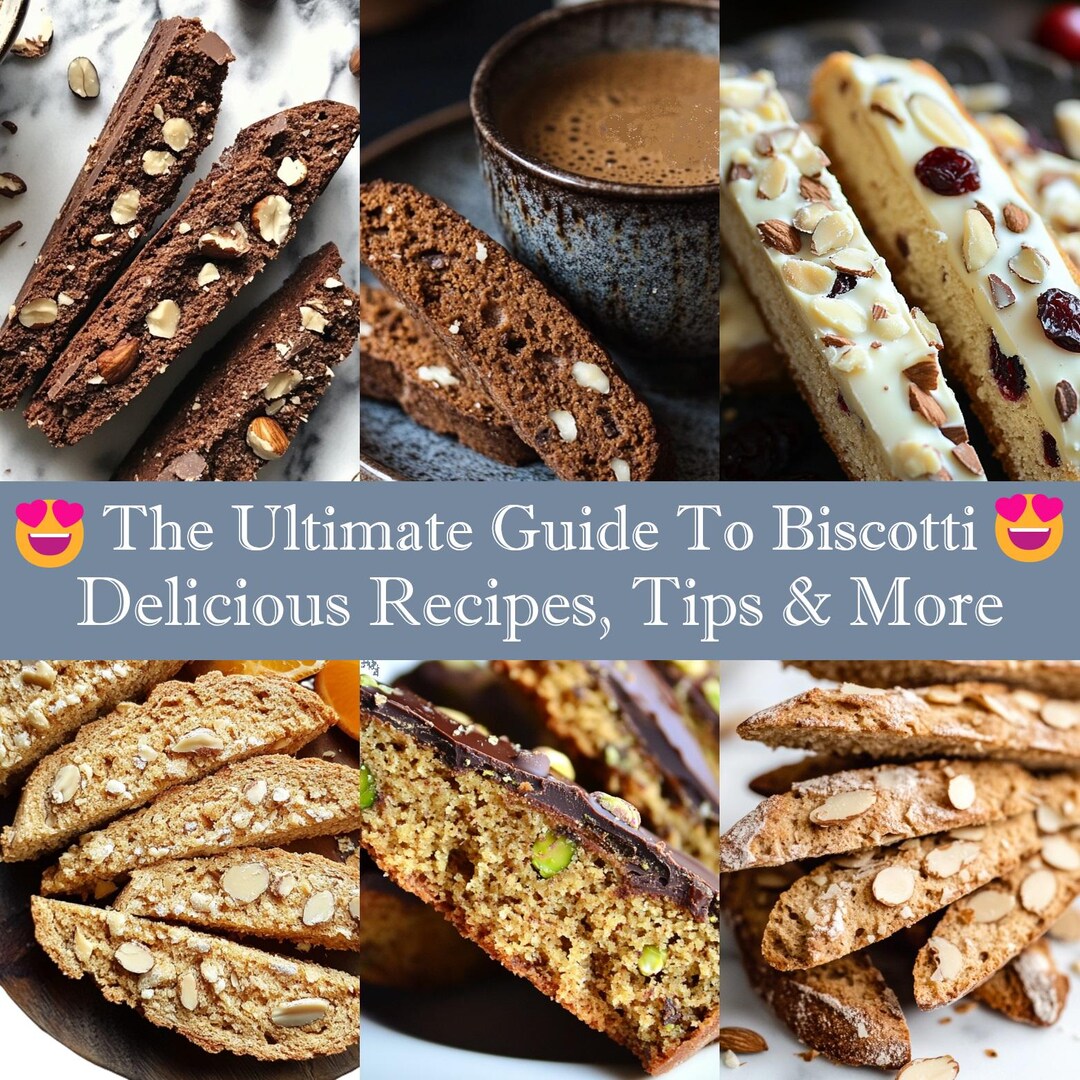 BEST RECIPES for 5 Different Biscotti Cookies Printable Cookbook Download - Etsy