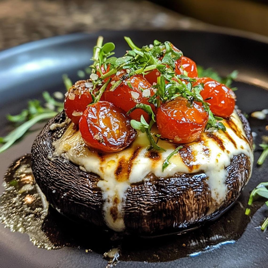 Caprese Stuffed Portobello Mushroom Recipe: Printable PDF Download - Etsy