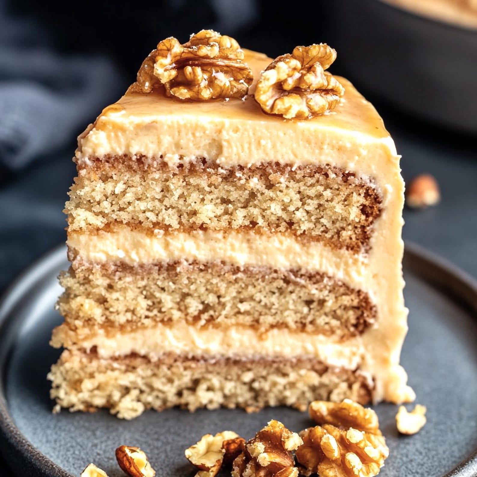 Maple Walnut Cake Recipe: Candied Walnuts & Maple Frosting (digital ...