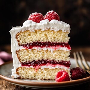 Vanilla Raspberry Layer Cake Recipe With Marshmallow Frosting ...