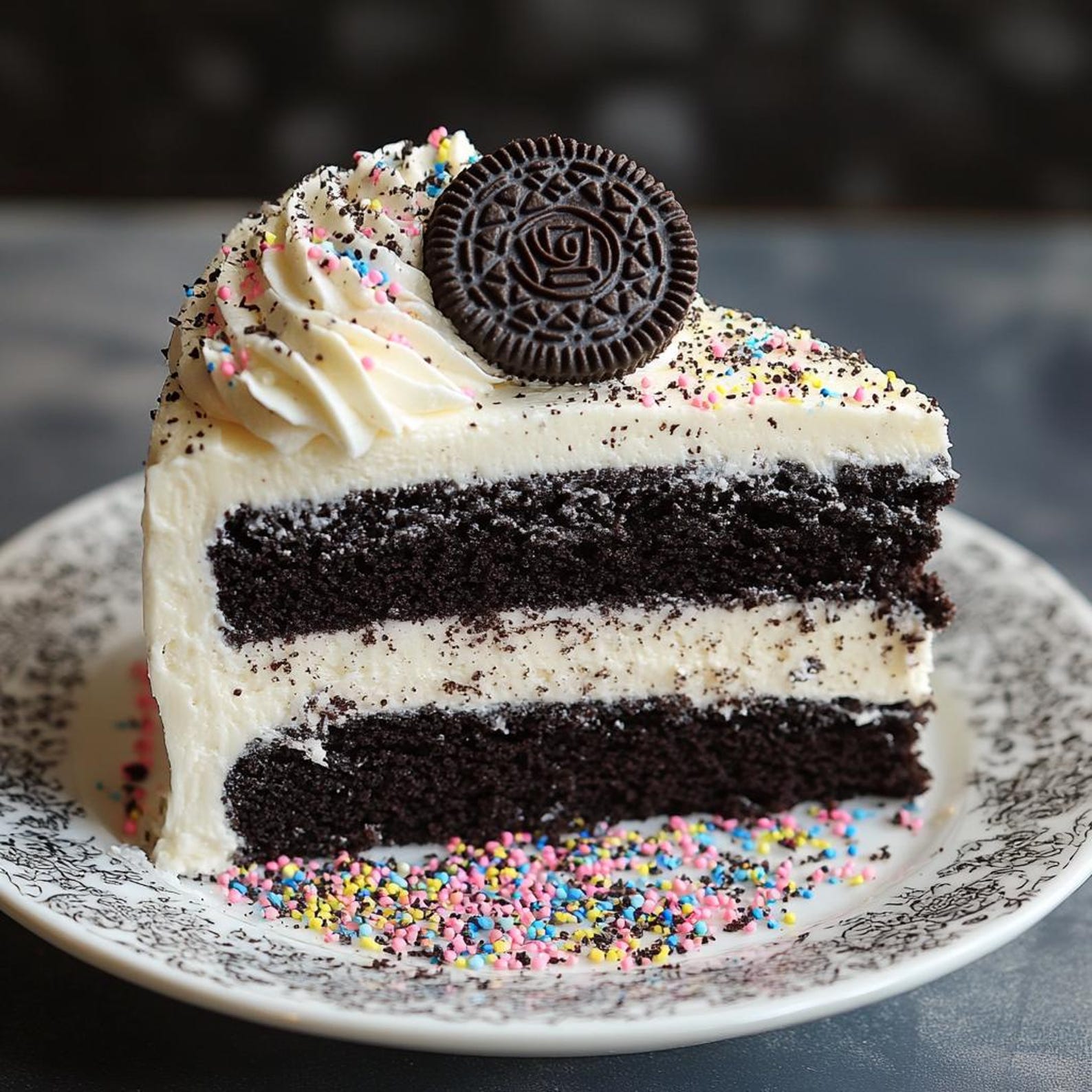 Oreo Cloud Cake Recipe – Black and White Chocolate Layer Cake Download ...