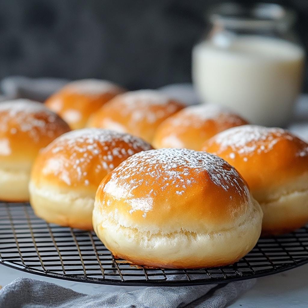 Best Cream Filled Milk Buns Digital Recipe, Printable PDF Recipes Bread ...